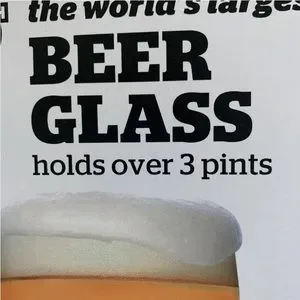Dining | Bigmouth Inc The Worlds Largest Beer Largest Beer Glass Xl 3 ...